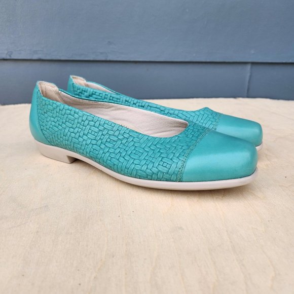 SAS | Shoes | Sas Maui Basketweave Pattern Slipon Shoes In Teal Size M ...